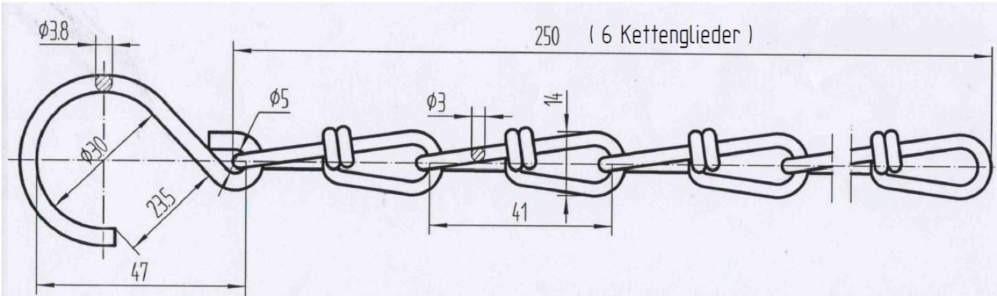 Securing chain 6080 galvanised - Knott GmbH