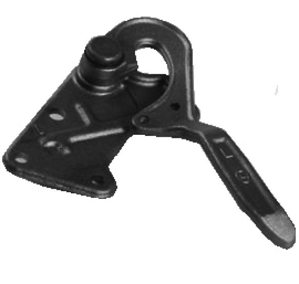 Retaining cams, counterholders, trailer attachments, engaging hooks ...