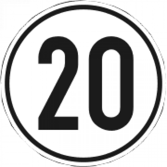 Speed sign 20km/h - Knott GmbH