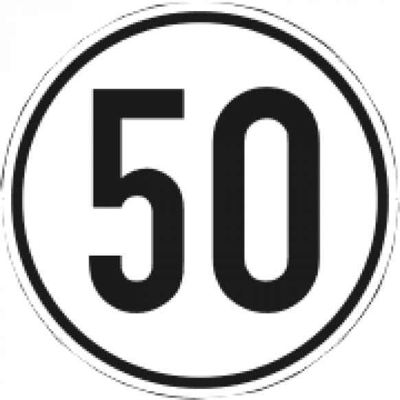Speed sign 50km/h - Knott GmbH