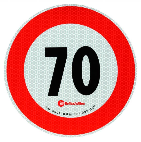 Speed sign 70km/h - Knott GmbH