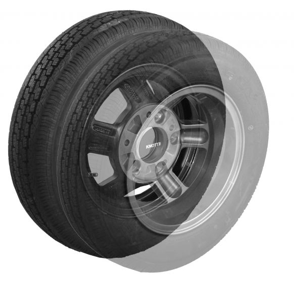 Complete wheel, wheel, tire, trailer tire, trailer wheel, wheel 155 ...