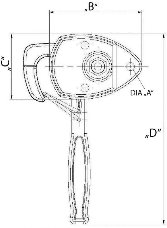 Angle lever lock size 1 with spring - Knott GmbH