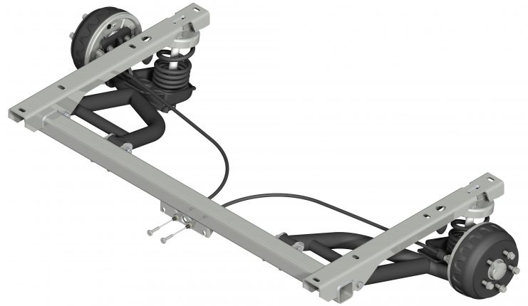 Axle, axle braked, trailer axle, spine, rigid axle, rotating rod ...